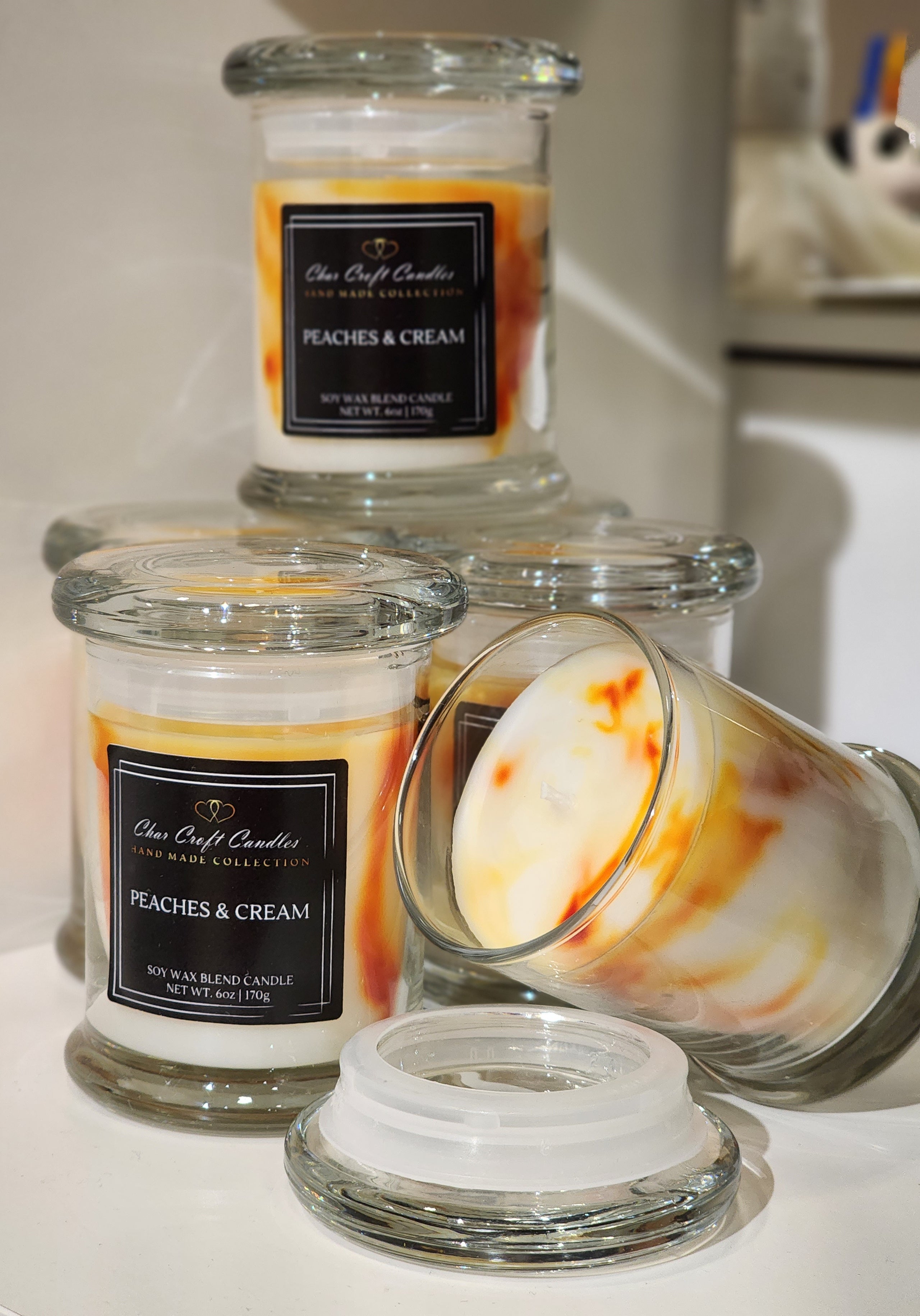 PEACHES AND CREAM SCENTED CANDLE | Welcome to Char Croft Candles 1-825 ...